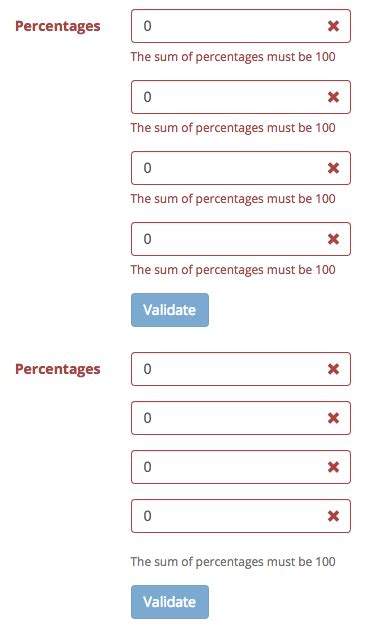 Validating Percentage Values Formvalidation