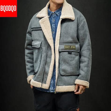 Куртка с большим карманом в стиле милитари зимняя мужская куртка с отложным воротником модные