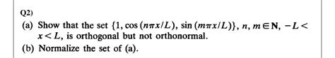 Solved Q A Show That The Set Chegg Com