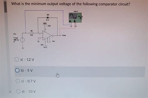 Solved What Is The Minimum Output Voltage Of The Following