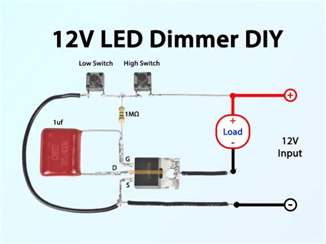 DIY Bộ Điều Chỉnh Độ Sáng LED 12V với MOSFET IRFZ44N và Tụ Điện AC 1uF