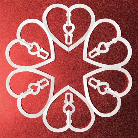 Heart Snowflake Template Printable And Enjoyable Learning