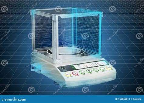 Visualization 3d Cad Model Of Analytical Balance Digital Lab Scale 3d