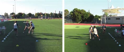 Rugby League Player Performing The Draw And Pass Assessment Download
