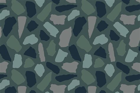 벡터 테라조 패턴 수평 배경입니다 추상 이탈리아 바닥 돌 짙은 녹색 배경에 콘크리트 어두운 색상 요소 질감 인테리어 벽지를 위한 화강암 자연적인 짜임새 인쇄 0명에 대한