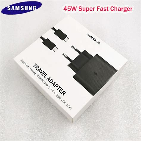 For Samsung Original 45w Super Adaptive Fast Charger Eu Us Uk Dual Type