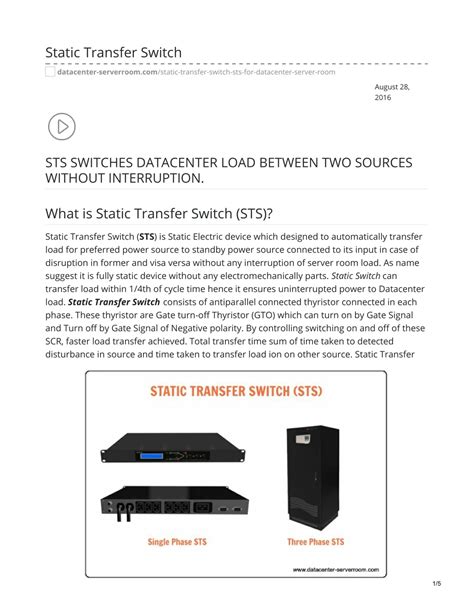 Static Transfer Switch Pdf Static Transfer Switch Ijuj