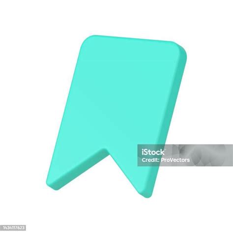 사실적인 대각선 배치 탐색 녹색 책갈피 아이소메트릭 3d 아이콘 벡터 일러스트 레이 션 3차원 형태에 대한 스톡 벡터 아트 및 기타 이미지 3차원 형태 기 기울어진