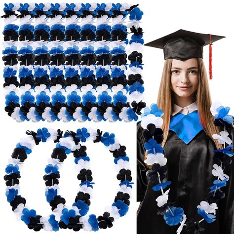 Zeyune 20 Pcs Bulk Graduation Leis Class Of 2025 Hawaiian Leis Flower