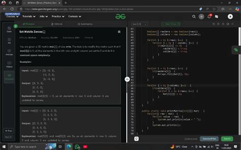 Arpan Patra On Linkedin Geeksforgeeks Gfg160 Day41 Matrix