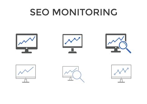 Seo Monitoring Icon Vector Illustration Digital Marketing Element Concept For Seo And Website