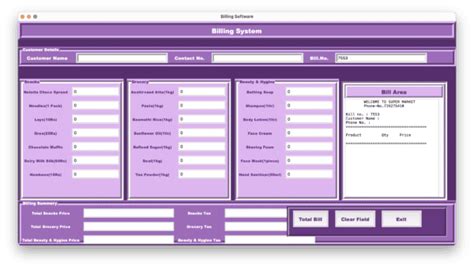 Billing Software Using Python With Source Code Codewithcurious