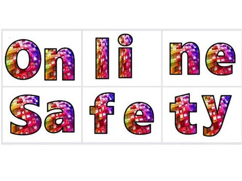 New Topic Title Online Safety Display Lettering Whole Alphabet Numbers