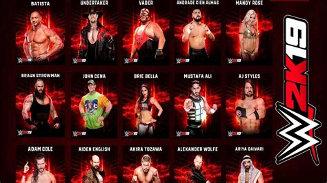 Heres The Complete Wwe 2k19 Roster Including Dlc Characters Xytkfb
