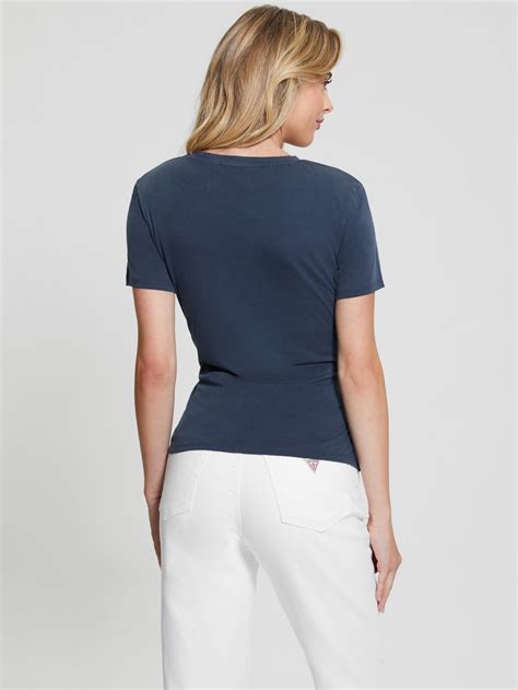 Eco Fleur Lace Up Tee Guess