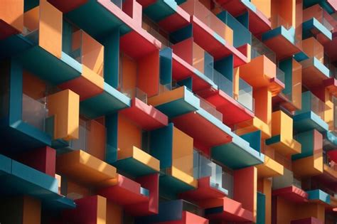 Premium Ai Image A Mesmerizing Backdrop Of Interlocking Shapes And Colors Creating An Illusion