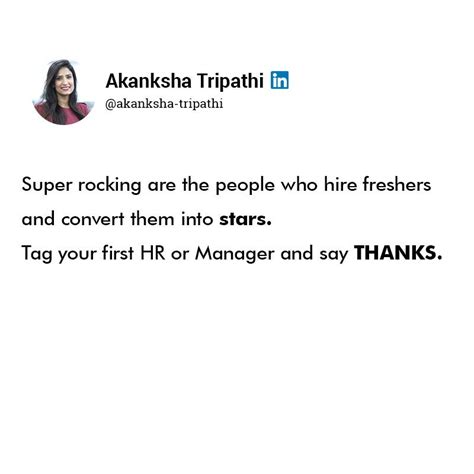 akanksha tripathi on linkedin thankful freshers mentors hrlife grateful hiring job