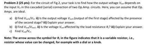 Solved Problem 2 25 Pts For The Circuit Of Fig2 Your