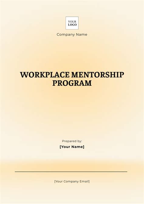 Free Workplace Mentorship Program Template To Edit Online