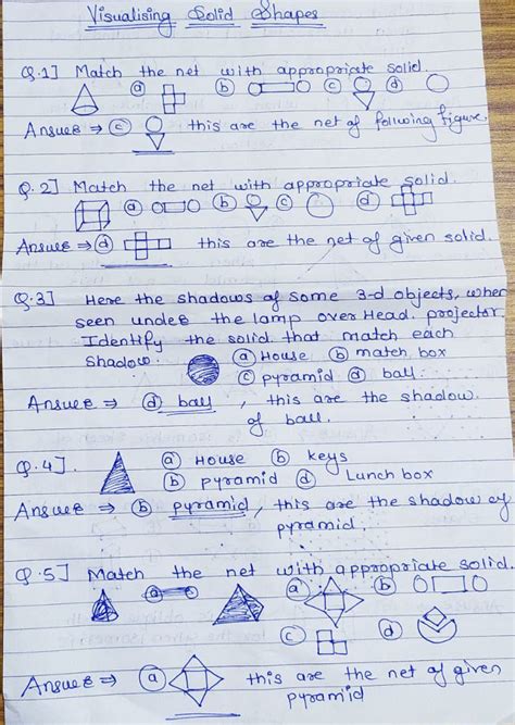 Visualising Solid Shapes Mcq Questions Class 7 Maths Chapter 15