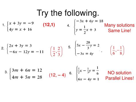 PPT Solving Systems Of Linear And Quadratic Equations PowerPoint