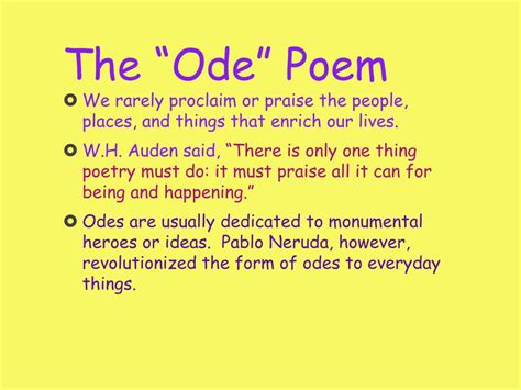 PPT The Ode Poem PowerPoint Presentation Free Download ID 1982086