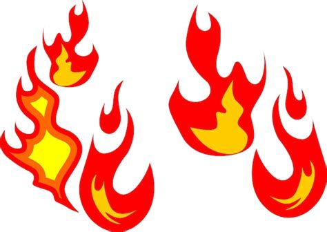 Premium Vector Red Flame Symbol Vector Isolated