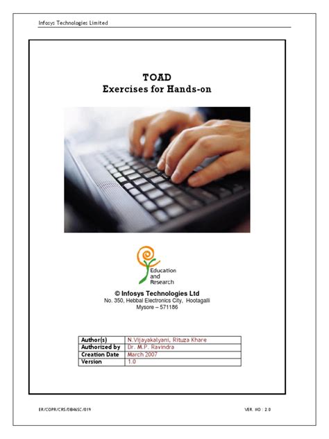 Oracle Toad Lab Guide Pdf Oracle Database Database Schema