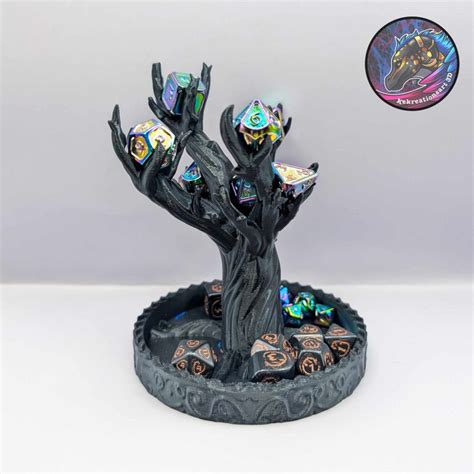 3d Printable Tree Dice Guardian Dice Display By Kirsten M