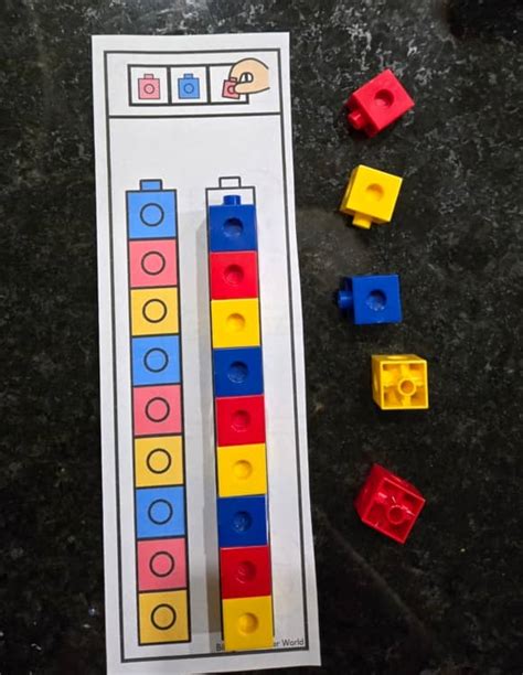 Snap Cube Pattern Cards Linking Cubes Pattern Cards Fine Motor Math