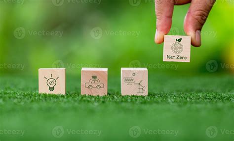 Net Zero Greenhouse Gas Emissions Reduction With Carbon Credit Concept