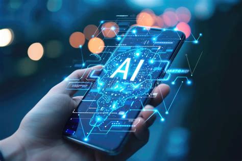 Man Using Ai Phone With Virtual Digital Chatbot Robot Application Conversation Assistant Ai