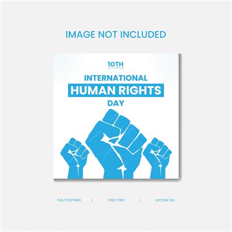 Premium Vector World Human Rights Day Social Media Post Banner Template