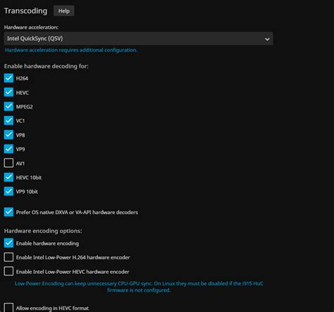 Struggling To Get Hardware Acceleration Working R Jellyfin