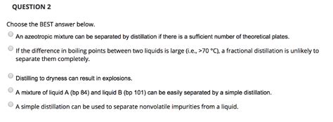 Solved Using The Boiling Point Composition Diagram
