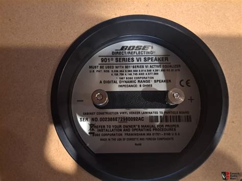 Bose 901 Series Vi Speaker Pair With Equalizer Photo 4773092 Canuck