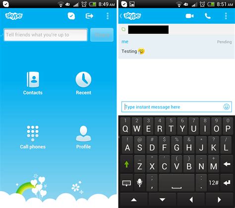 skype for android updated newly revamped im interface and video