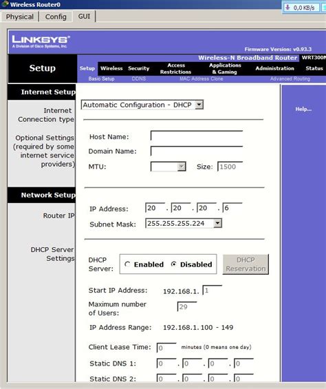 Konfigurasi Dhcp Server Pada Router Cisco