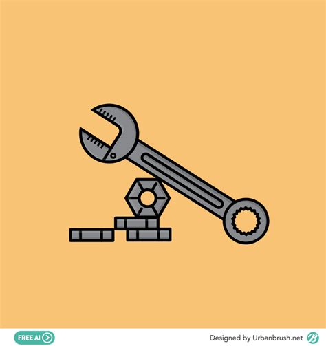 스패너 렌치 나사 일러스트 Ai 무료다운로드 Free Spanner Vector 어반브러시