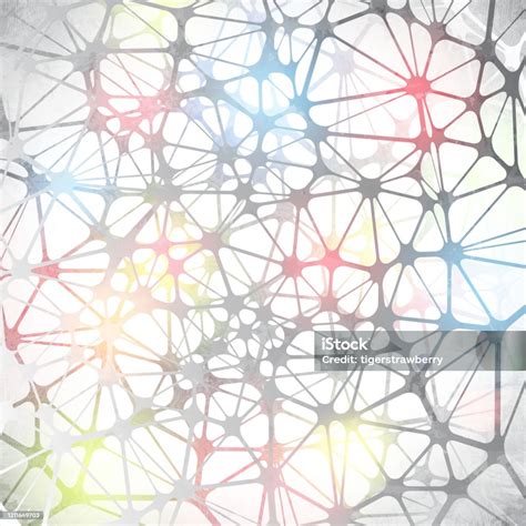뉴런 세포 뉴런 세포 의학 일러스트의 네트워크 인공 신경망 기술 과학 의학 클라우드 컴퓨팅 Ai 3d 추상 생물학 시스템 벡터 배경입니다 가상현실에 대한 스톡 벡터 아트 및