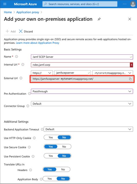 Configuring Azure Application Proxy For Jamf Pro Scep Certificates
