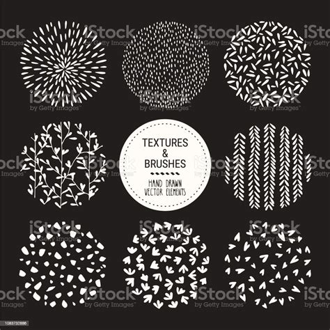 지저분한 손으로 그려진된 텍스처 브러쉬 스트로크 예술 디자인 서식 파일 컬렉션입니다 추상적인 벡터 클립 아트 세트 배경에