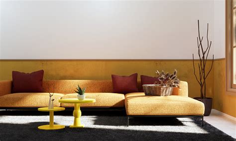 현대적인 가을 장식 가을 색상의 거실은 밝은 색조로 화려합니다 3d 렌더링 가을에 대한 스톡 사진 및 기타 이미지 가을 가정의 방 거실 Istock