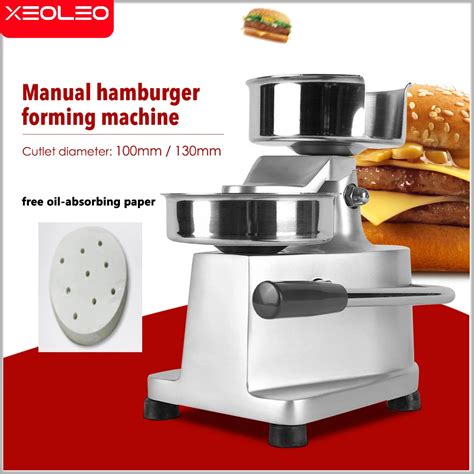 Xeoleo 상업용 햄버거 패티 메이커 304 스테인레스 스틸 돼지 고기 쇠고기 버거 수동 프레스 금형 주방 쿠신 푸드 프로세서 Aliexpress