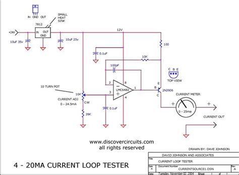 4 20ma Current Loop Tester Measuring And Test Circuit Circuit Diagram