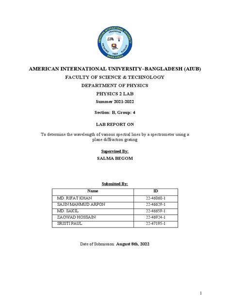 Experiment 4 1 Download Free Pdf Diffraction Oscillation