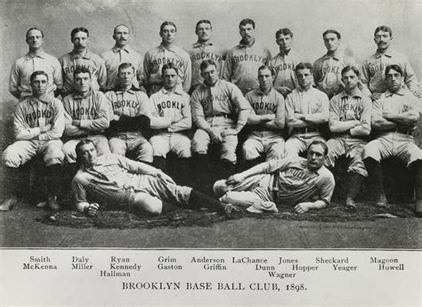 1898 Brooklyn Team Bl274 72 Pd Baseball Hall Of Fame