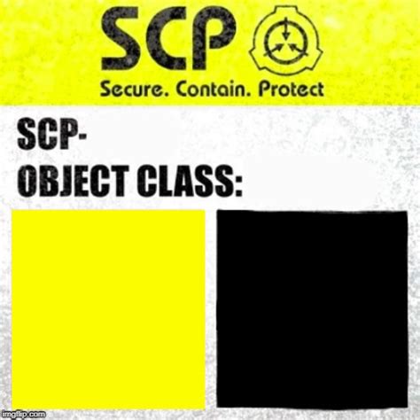 SCP Euclid Label Template Foundation Tale S Meme Generator