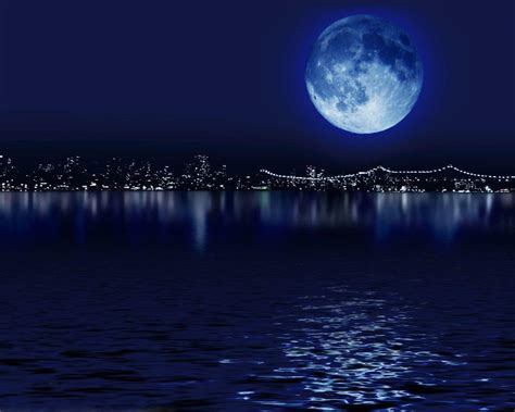 Beautiful Blue Moon Wallpapers On Wallpaperdog