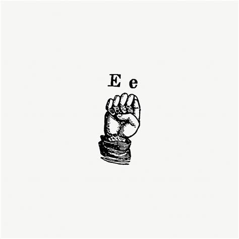 Sign Language Letter E What Free Photo Illustration Rawpixel